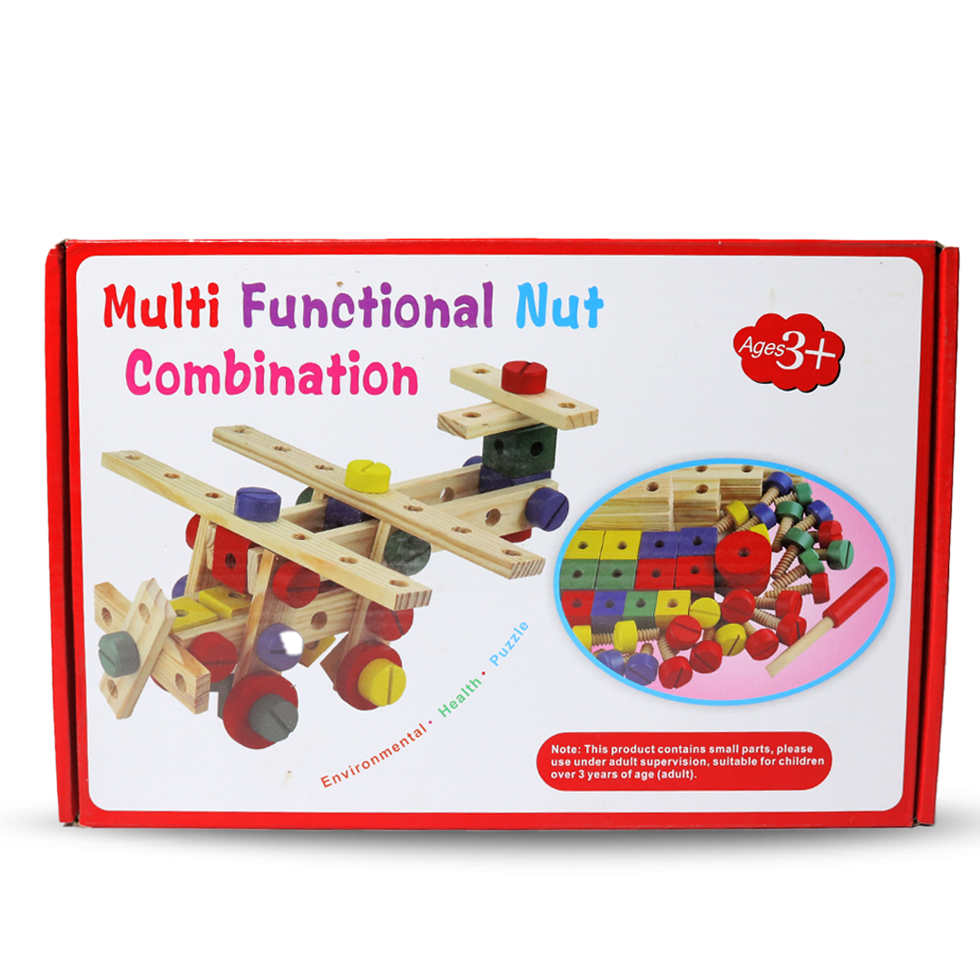 Wooden Multi Functional Nut Combination Game for Kids – ReadStore.pk