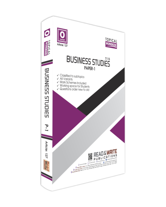 Read & Write O Levels Business Studies P-1 Topical Past Papers 127 – ReadStore.pk