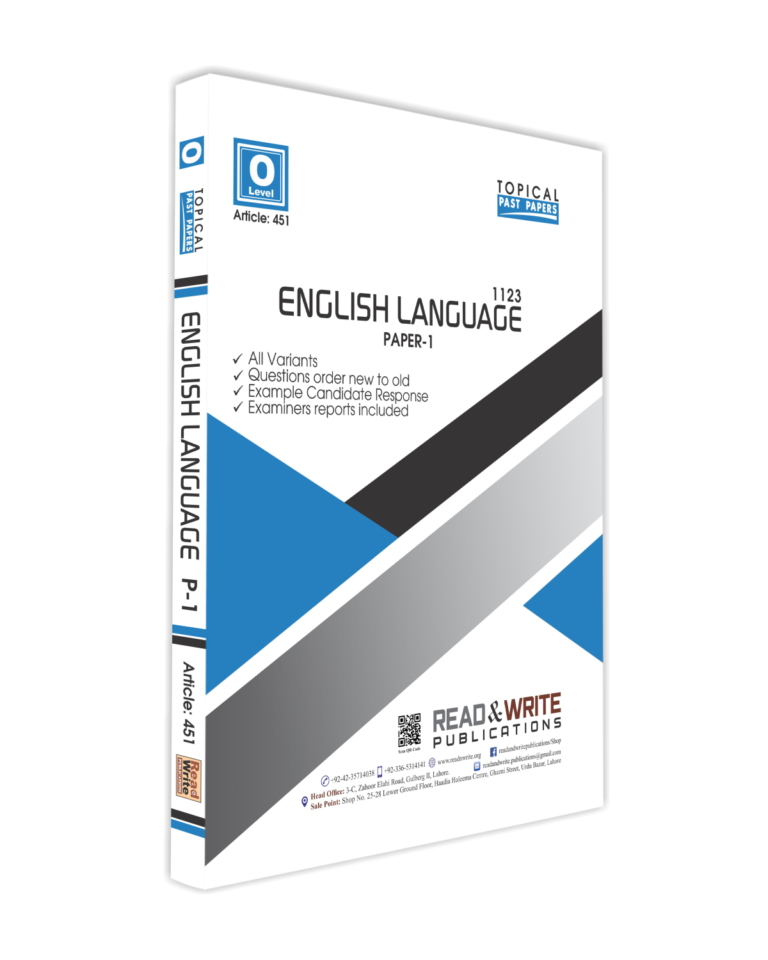 Read & Write O Levels English P-1 Topical Past Papers 451 – ReadStore.pk