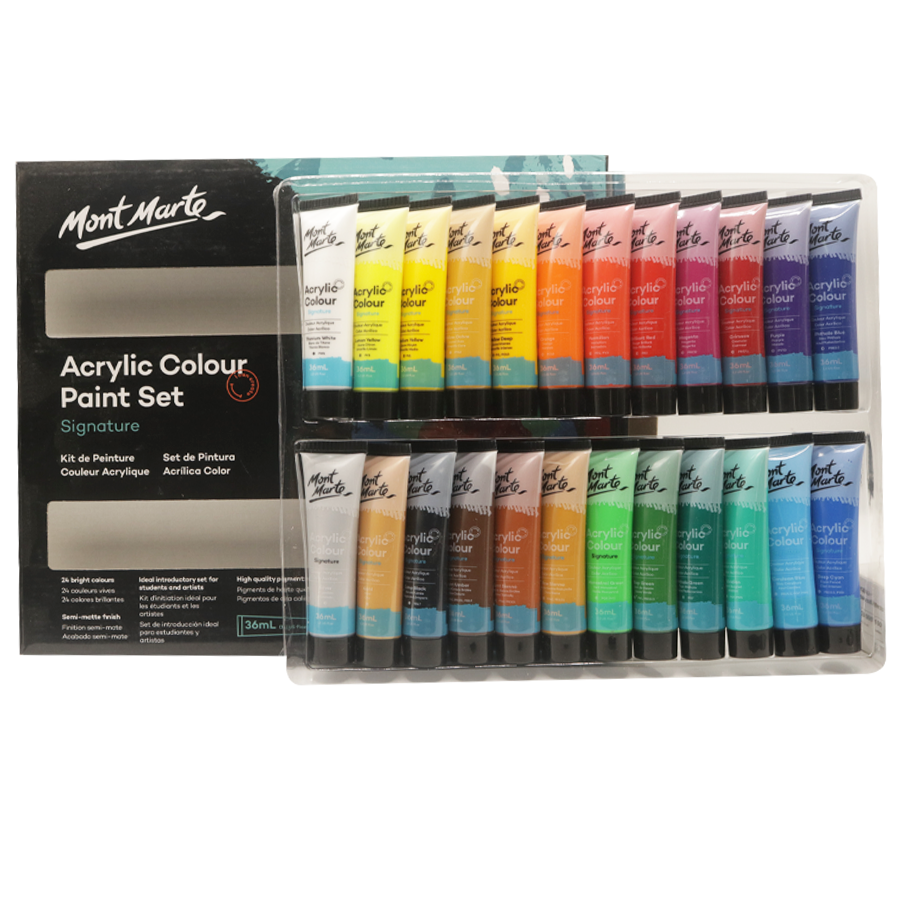 Mont Marte Acrylic Paint Set 36ml- 24 Colors – ReadStore.pk